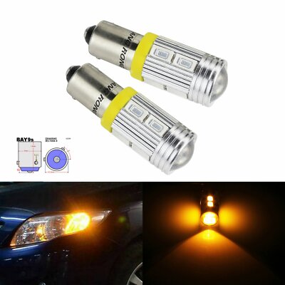 2pcs H21W BAY9s 10SMD LED Bulb Front Indicator Rear Reverse Side Light ...