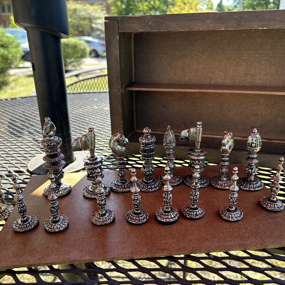 Rare Vintage MASTERS COLLECTION CHESS SET Ambrite Industries W/Case ...