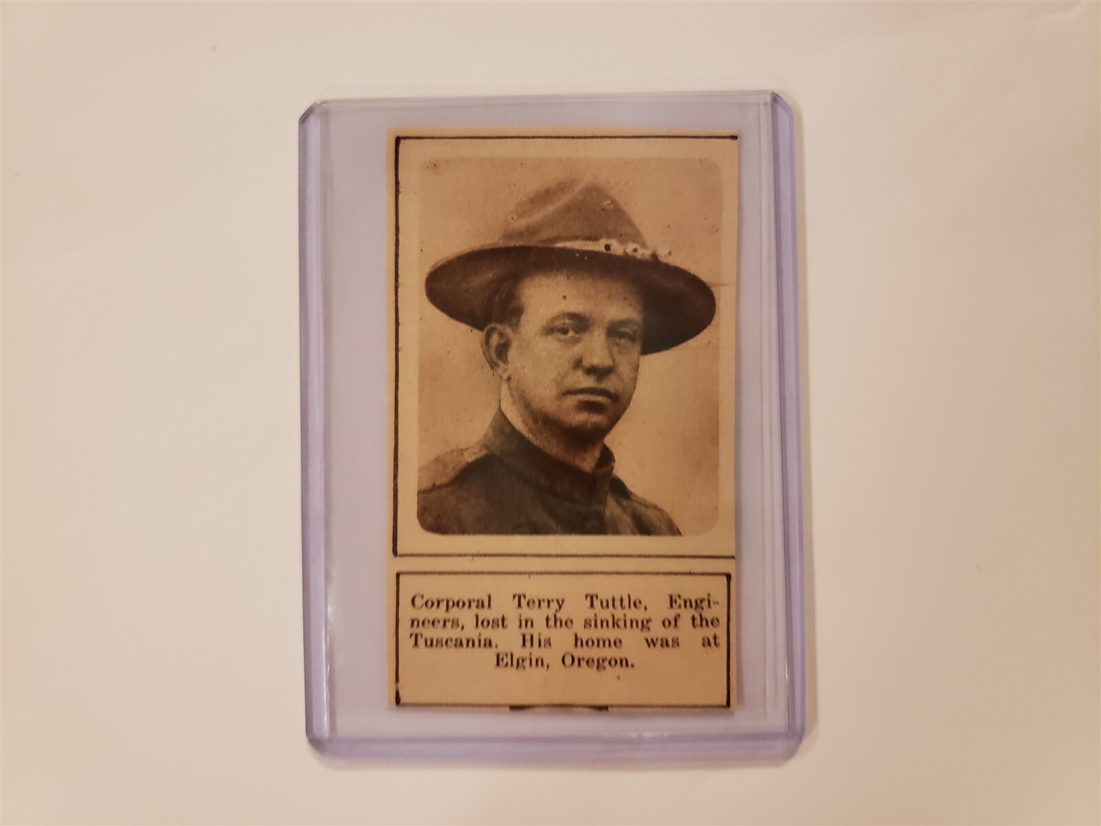 Corporal Terry Tuttle USS Tuscania Elgin Oregon 1918 World War 1 WW1 ...