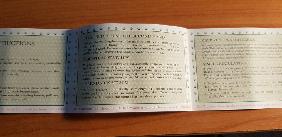 Rolex Garantee 1964 ref: RP 1226.III.64-37 M unused all models | eBay