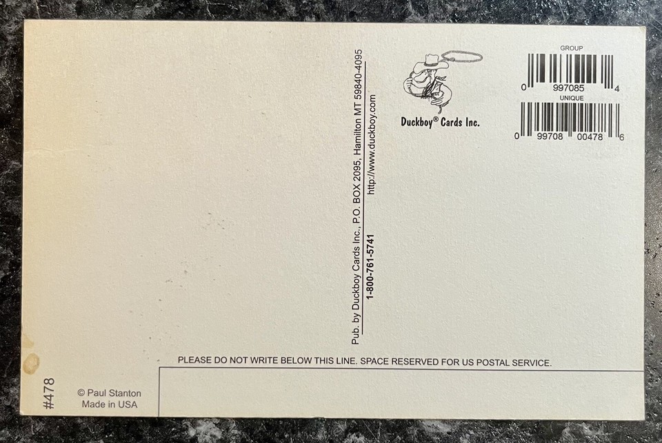 Duckboy Cards Self Contained RV #478 Postcard Paul Stanton Unposted ...