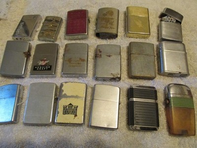 Lot Of 18 Vintage Lighters Kantai Firebird Rosette Memory Champ ...
