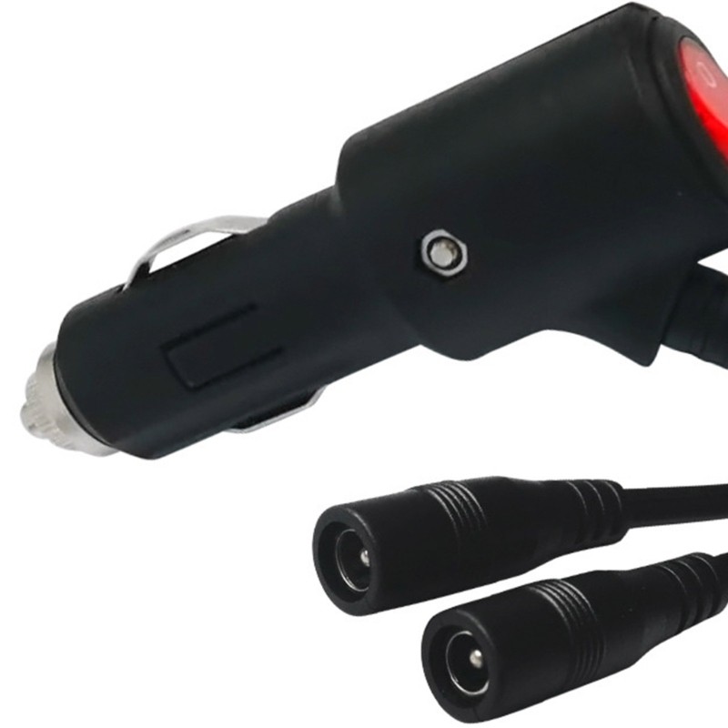 5.51" Car Power Cable Double DC5.5x2.1mm with Power Switching Control ...