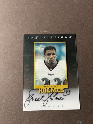 1999 Score Supplemental Inscriptions Priest Holmes ON CARD AUTOGRAPH ...