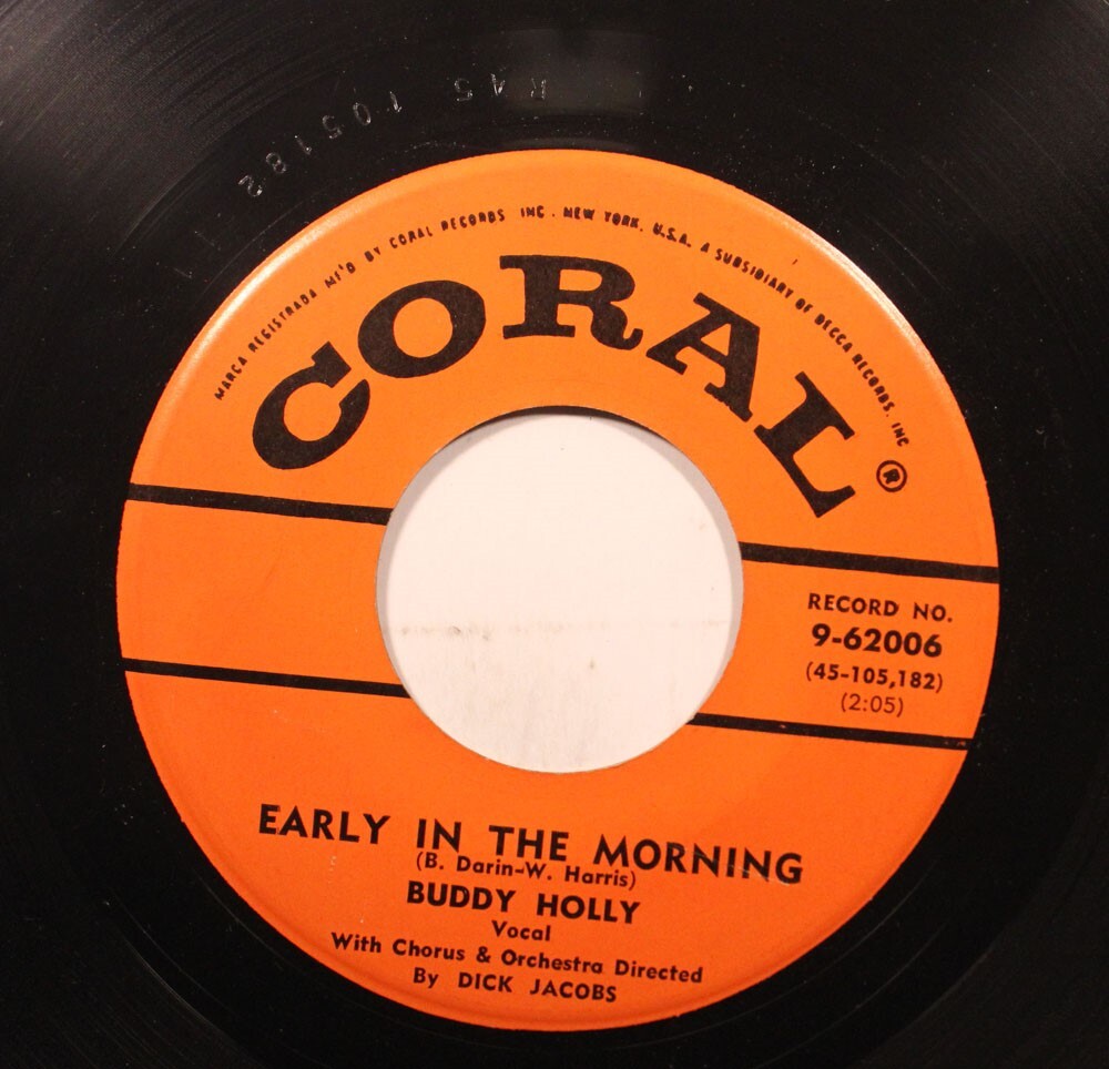 Hear! Rock & Roll 45 Buddy Holly - Early In The Morning / Now Were One ...