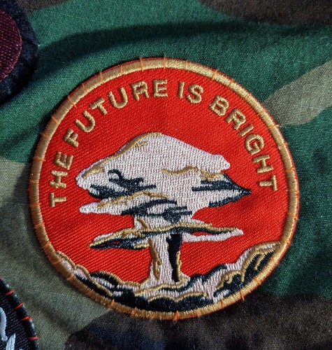 The Future is Bright Nuclear Bomb Mushroom Cloud Embroidered Iron On ...