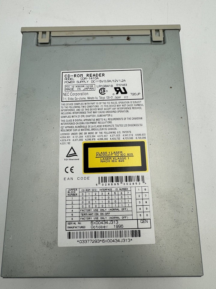 Vintage Power Computing NEC CDR-1410A SCSI CD-ROM Drive 1996 | eBay