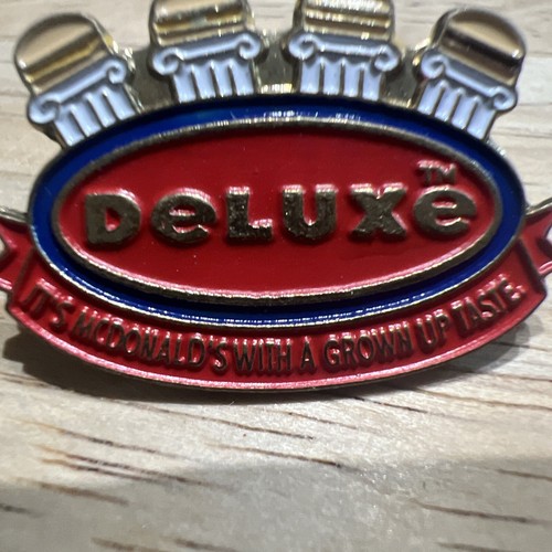Vintage MCDONALD'S RESTAURANT Pin FAST FOOD PIN DELUXE GROWN UP TASTE ...