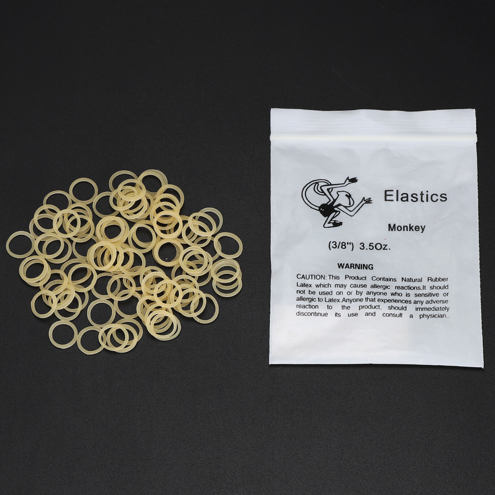 500Pcs Dental Rubber Bands - 3/8" 3.5oz - Orthodontic Elastics - Monkey ...