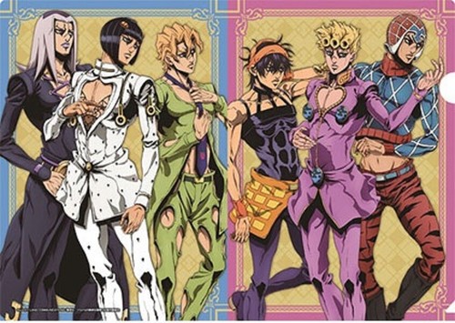 JOJO BIZARRE 5 GIORNO LEONE NARANCIA BRUNO MISTA FUGO CAST FILE FOLDER ...