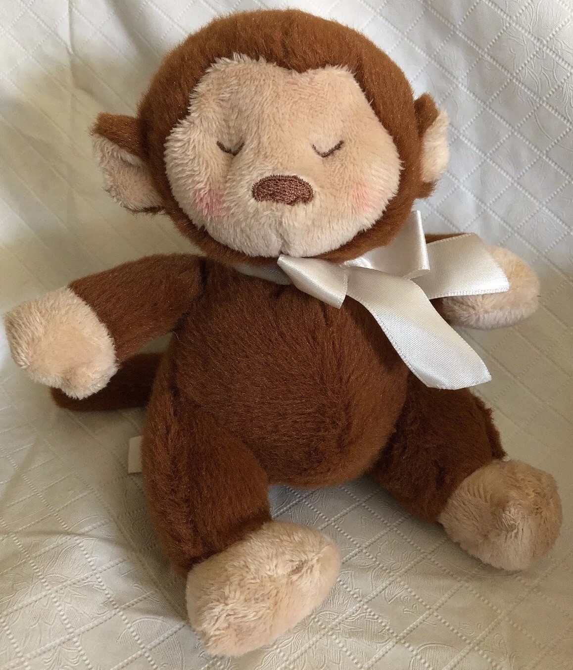 Baby Ganz Monkey Brown Cream Plush Stuffed 5.5” Toy Rattle | eBay