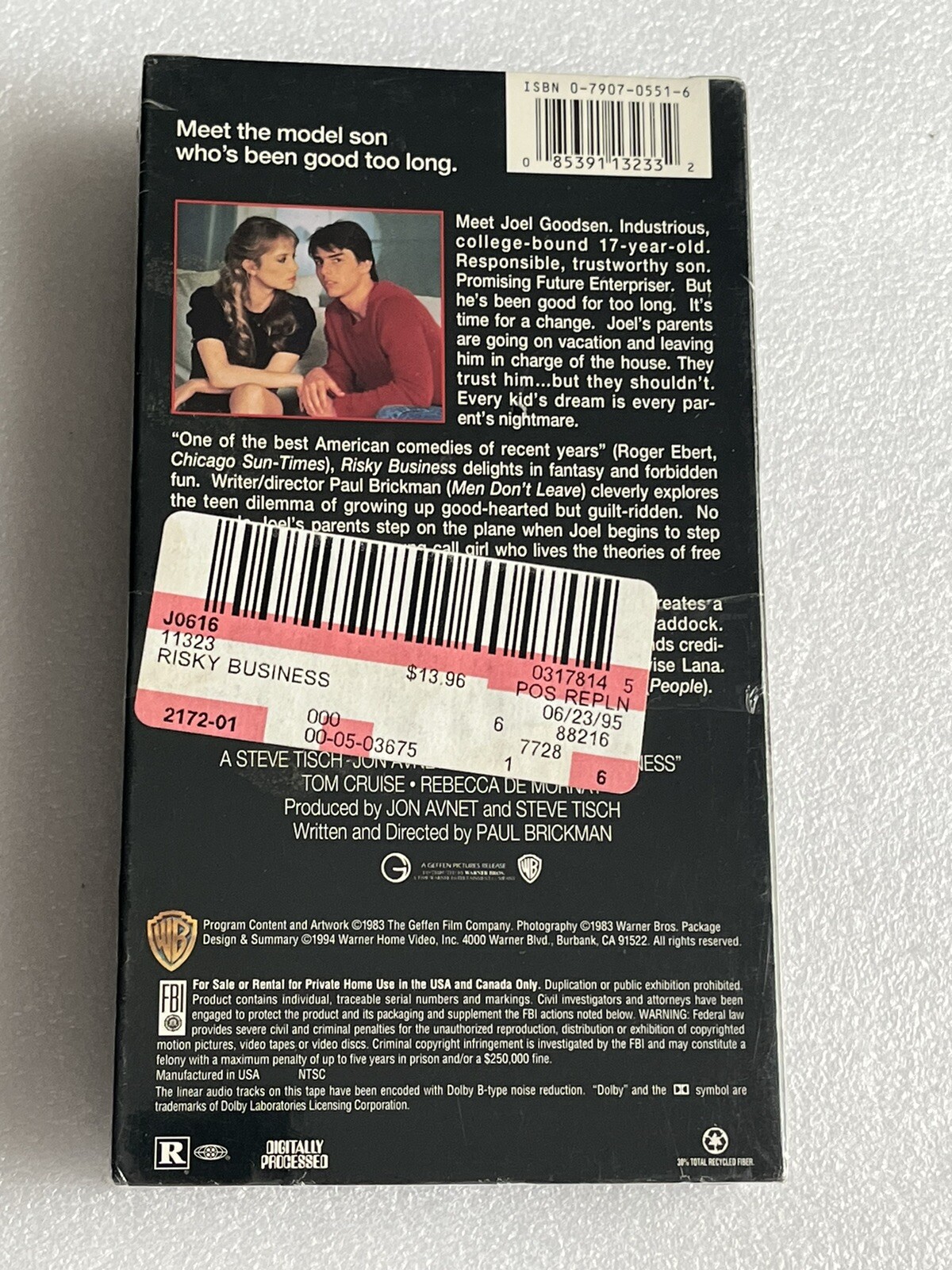 Risky Business (VHS, 1993) Sealed Warner Home Video Watermarks ...