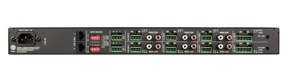 JBL CSM 28 Commercial Mixer/Preamp 8 Input/2 Output 4 Restaurant/Bar ...