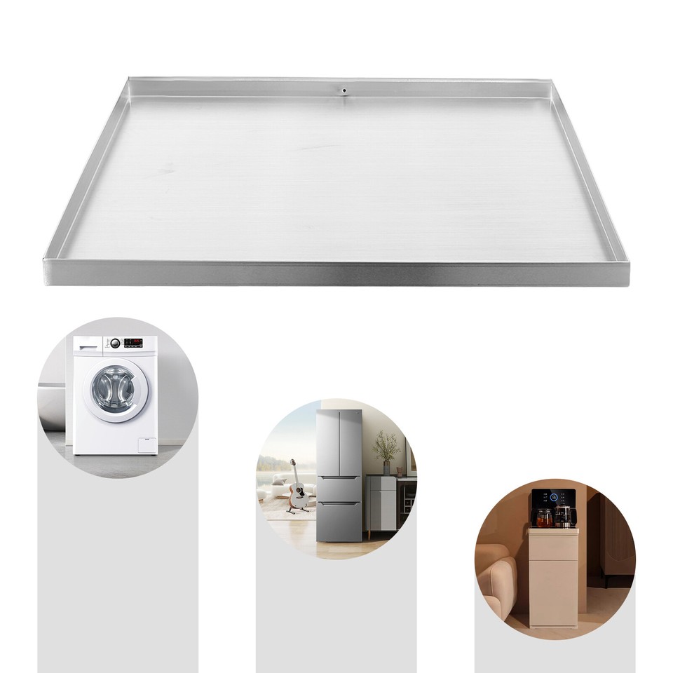 30"x30'' Washing Machine Pan Under Washer Tray Drip Drain Stainless ...