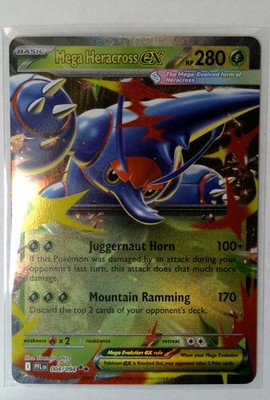 Mega Heracross EX 004/094 EX Pokemon TCG Grass XY 280 HP Illus 5ban ...
