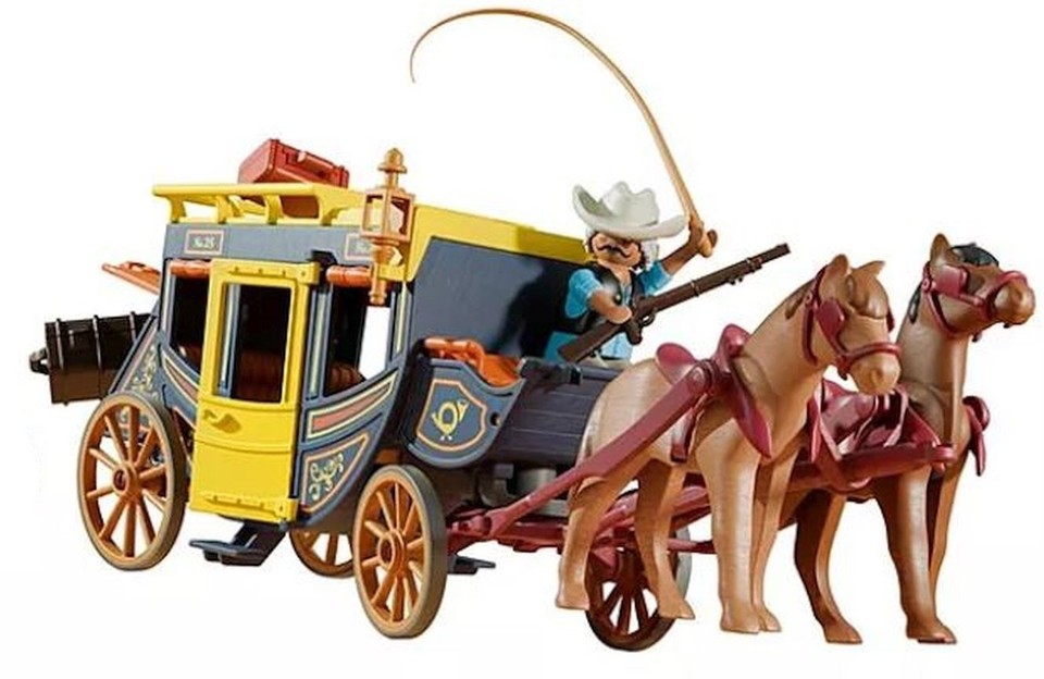Playmobil Western Set 71862 Wild West Stagecoach Wagon With Bandits NEW ...