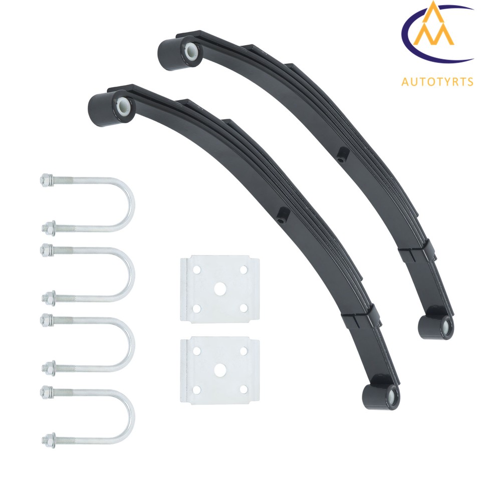 Single Trailer Axle Suspension Kit 4 Leaf Spring & Shackle/Ubolt Kit ...