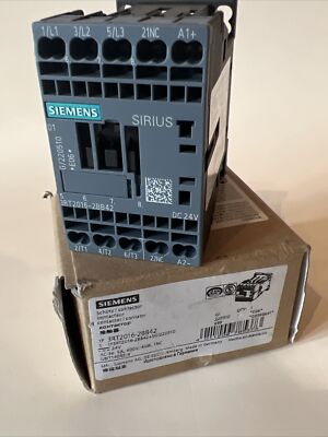 Siemens 3RT2016-2BB42 Sirius Power Contactor 24VDC Coil, 9A, 400VAC, 4k ...