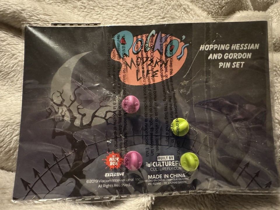Rocko's Modern Life Hopping Hessian And Gordon Enamel Pin Set Nick Box ...