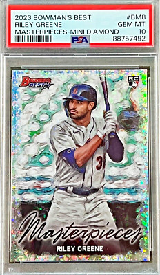 2023 Bowman Riley Greene #BM-8 (DIAMOND) PSA 10 GEM MINT (ROOKIE) (RARE ...
