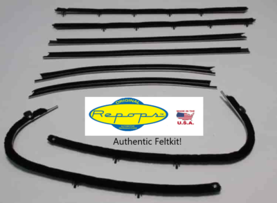 1968 GTO & Lemans Hardtop Door Window Felt Fuzzies Rubber Seal 8 Pc Kit ...