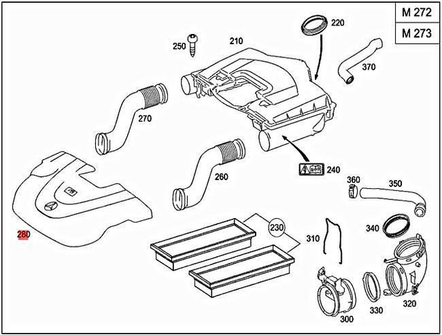 Engine Cover 2720101167 Fits 2011 MERCEDES BENZ Ml350 OEM for sale ...