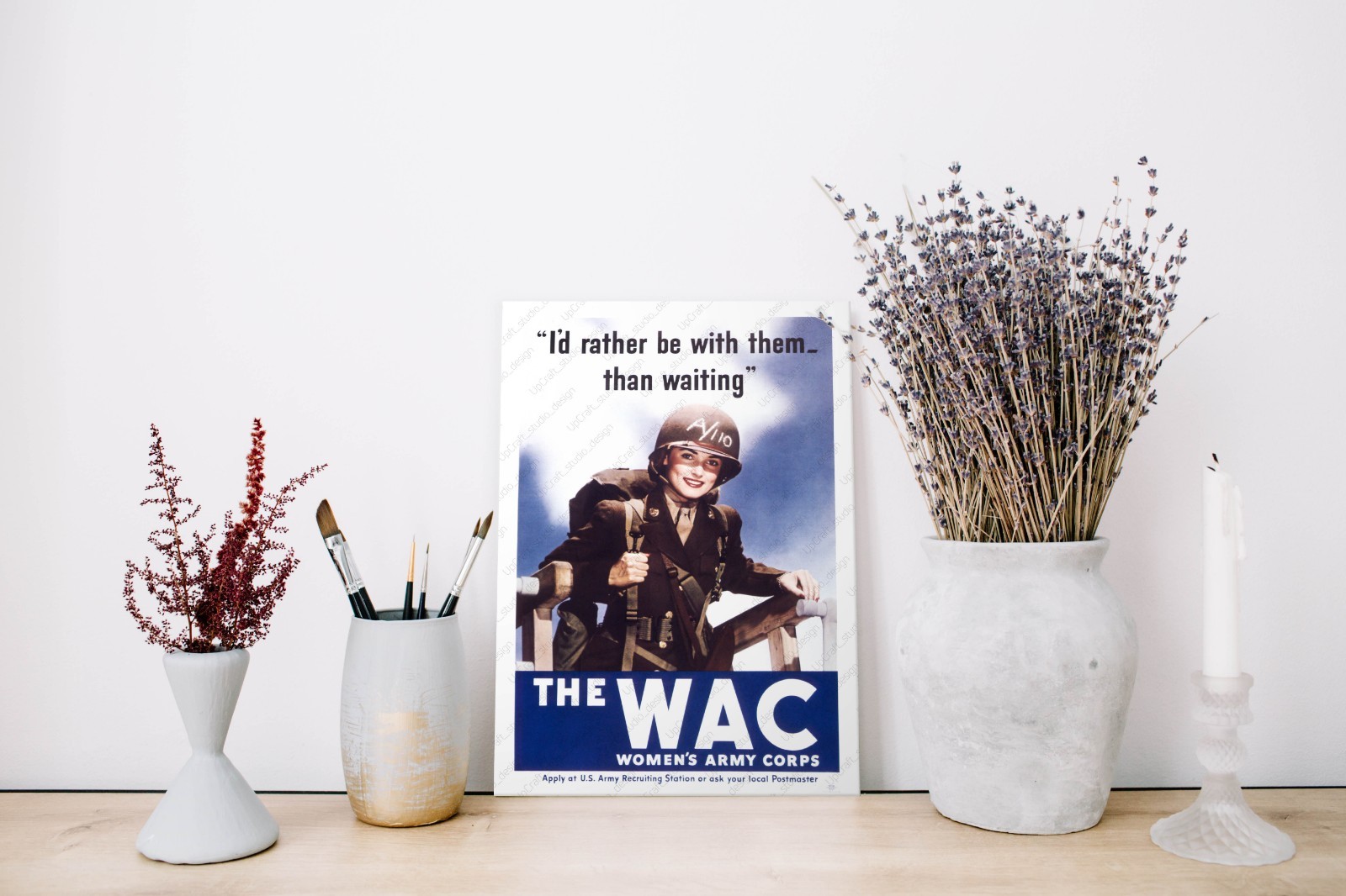 American WAC Propaganda Poster - Womens Army Corps, WWII WAC Recruiting ...