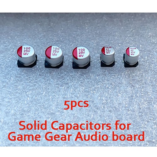 5PCS Solid Capacitors Replacement Part for Sega Game Gear Audio Board ...
