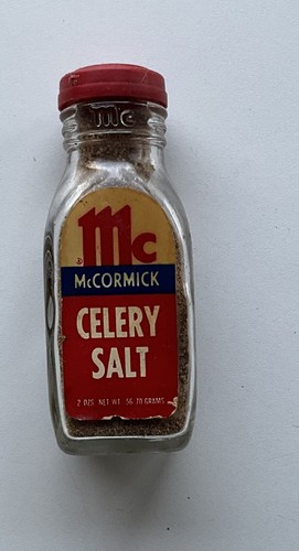 Vintage McCormick Celery Salt Glass Bottle Jar Red And Yellow Label ...