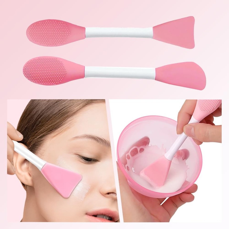 Silicone Face Mask Brush 2Pcs Mask Applicator Mask Brush Cosmetic Brush ...