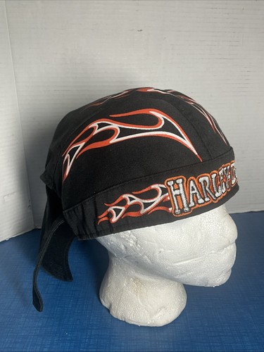 Vintage Harley Davidson Skull Cap Embroidered 100% Cotton Bandana Do ...