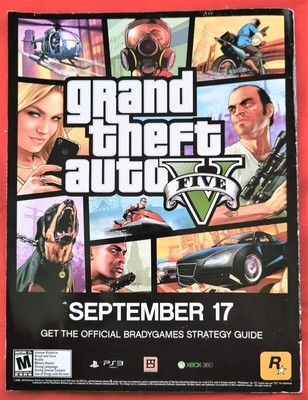 RARE! 2013 GRAND THEFT AUTO V 5 PS3 Xbox 360 Video Game Promo Print AD ...