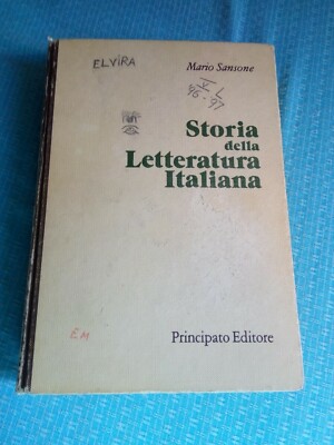 STORIA DELLA LETTERATURA ITALIANA di MARIO SANSONE - PRINCIPATO | eBay