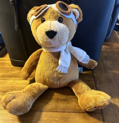Manhattan Toy 2018 Plush Brown Teddy Bear Pilot Aviator Baby Infant Toy ...
