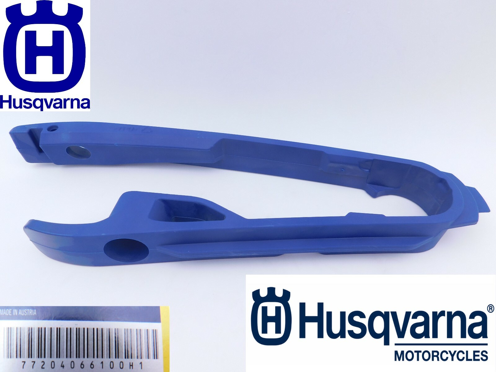 Factory Husqvarna Swingarm Chain Slider Blue TC/TE/FC/FE/FX 125-501 17 ...