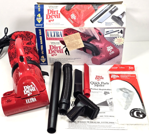ROYAL DIRT DEVIL ULTRA HAND VAC 08230T IN BOX W/ ACCESSORIES MADE IN ...