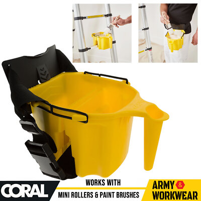 Coral Paint Pail Kettle With Belt & Ladder Straps Use with Roller or ...