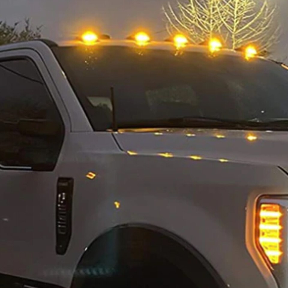 5X LED Roof Marker Amber Cab Kit 99-16 For Lights Ford F350 F250 F450 ...