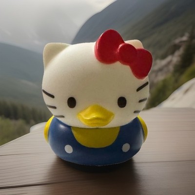 Sanrio Hello Kitty & Friends Hello Kitty Duck'z Rubber Duck Figure Toy ...