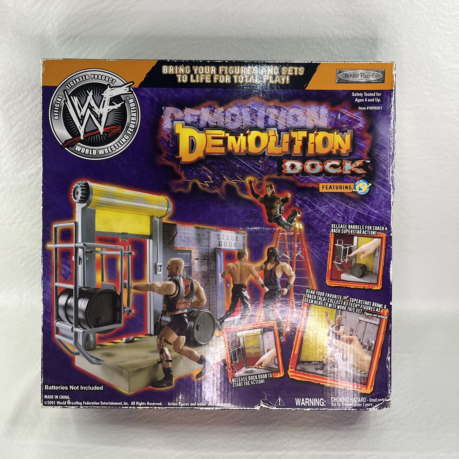 WWF Demolition Dock Jakks Pacific WWE Wrestling Playset R3 Tech | eBay
