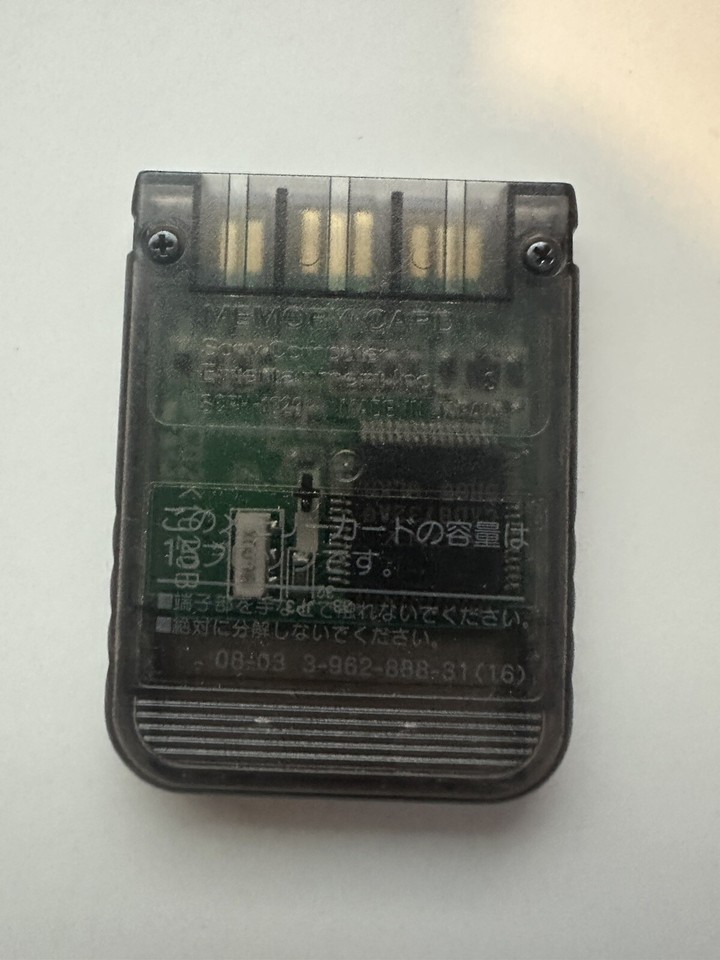 Official Sony PlayStation 1 PS1 Authentic Memory Card OEM PSOne Clear ...