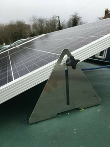 2 x Pair Narrowboat tilting solar panel mounting brackets High grade ...