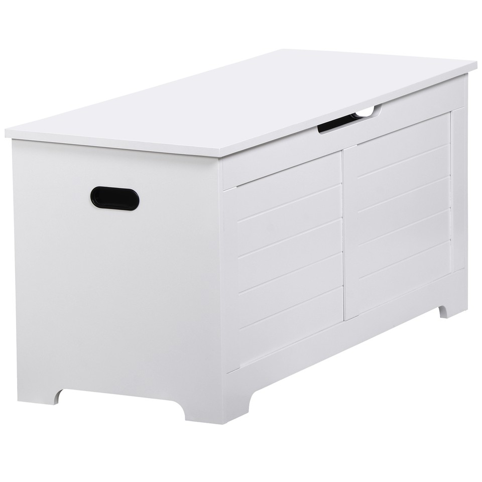 Storage Chest Wooden Toy Chest with Lid Storage Bench with Safety Hinge ...