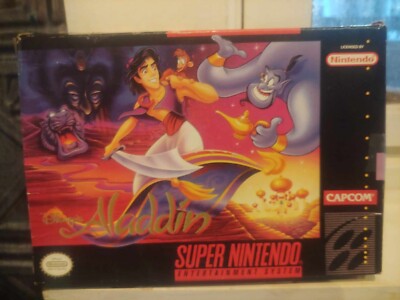Disney's ALADDIN Super Nintendo SNES Game Original CAPCOM 1991 ...