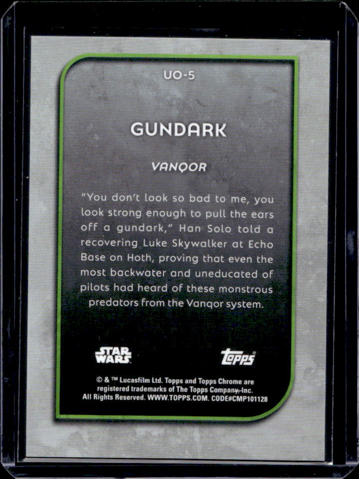 2025 Topps Chrome Star Wars Gundark Outer World Oddities Green ...