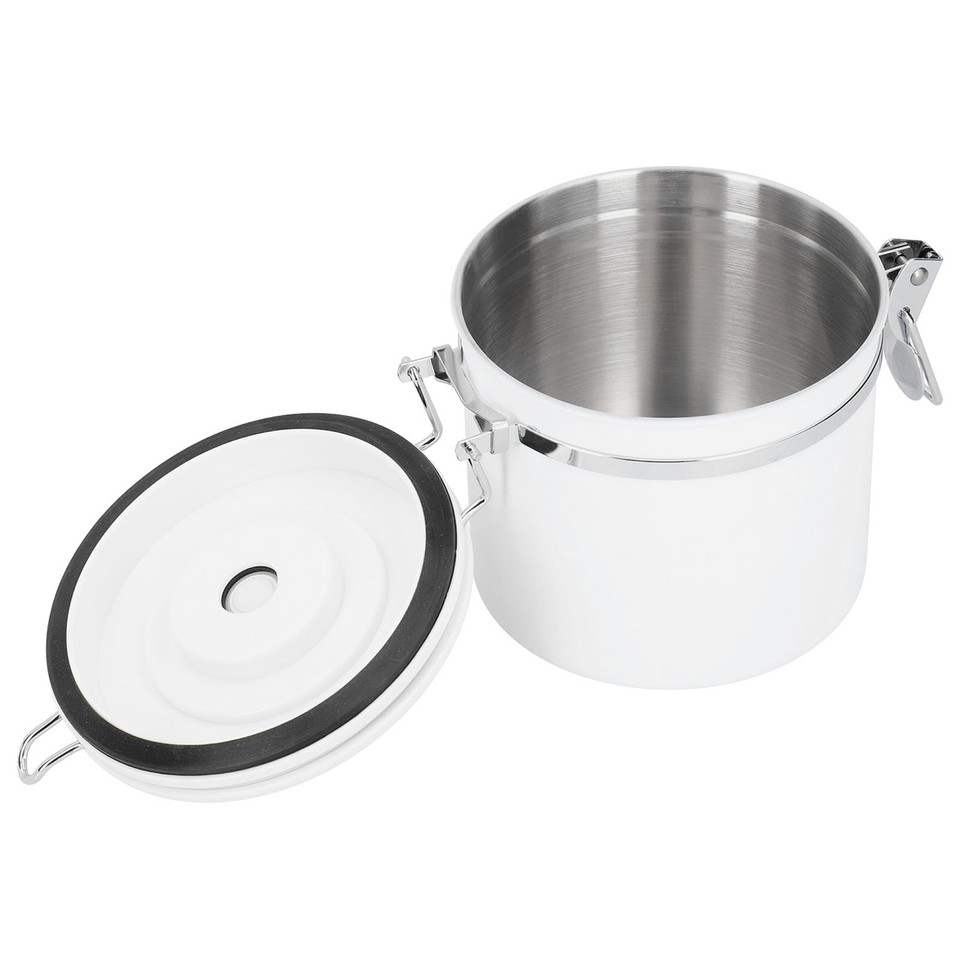 S Stainless Steel Sealed Canister Coffee Flour Sugar Container Storage ...