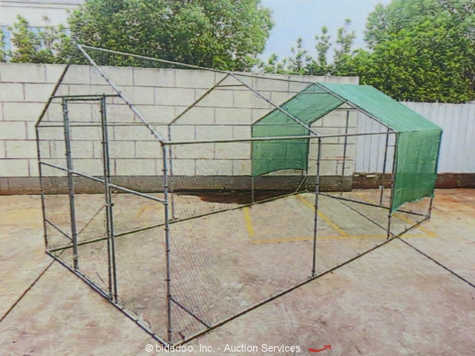 AllMetal K2010 20' x 10' Chicken Coop Farm Barn Wire Pen Galvanized ...