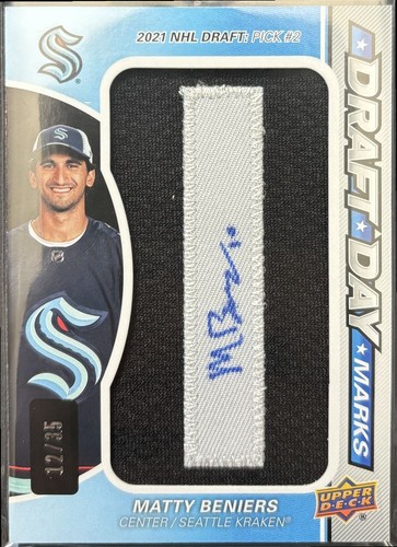 2022-23 UD Artifacts Matty Beniers 104 Draft Day Marks 12/35 RC Auto | eBay