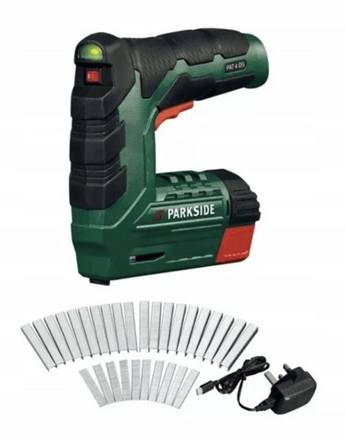 Parkside 4v Cordless Nailer Stapler Gun With USB Charger - Latest Model ...