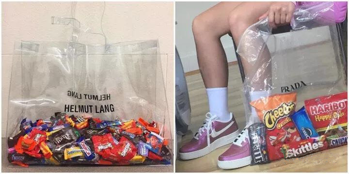 Clear Vinyl Plastic Shoulder Bag Oversized Extra Large Tote Shopper ...